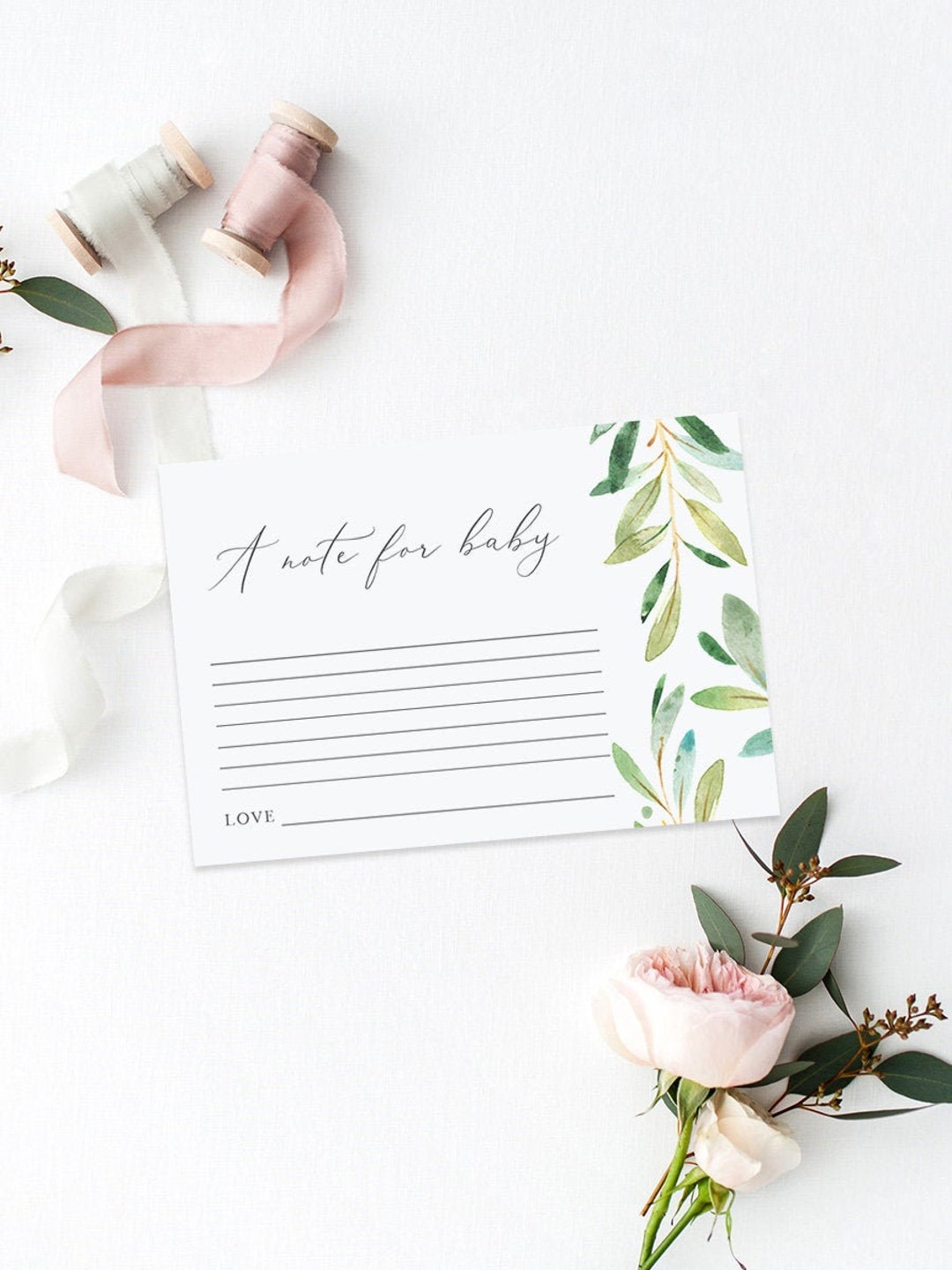 A Note for Mama a Note for Baby Card INSTANT DOWNLOAD, Baby Shower ...