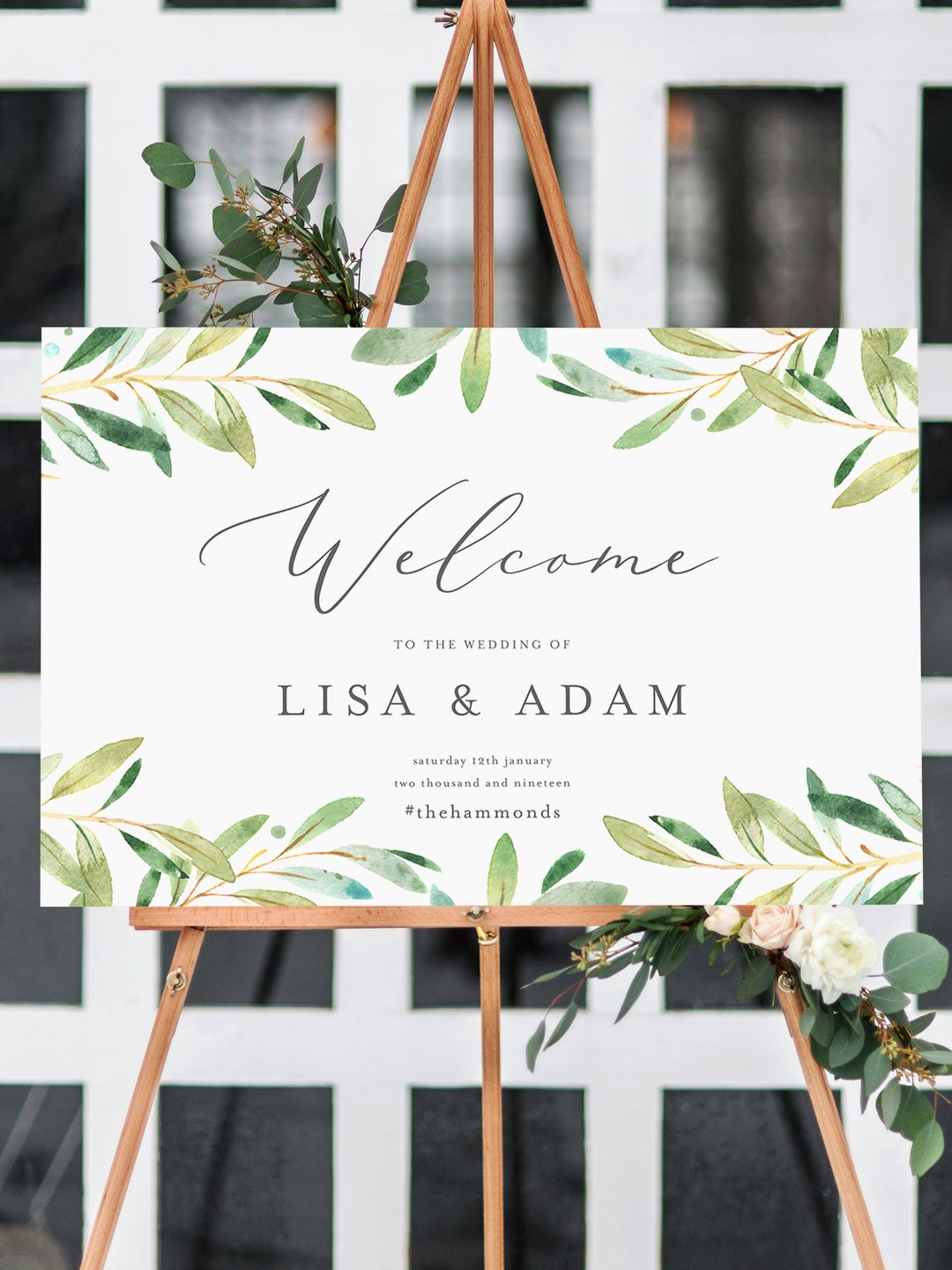 Landscape Welcome Sign INSTANT DOWNLOAD Poster, Large, Templett ...