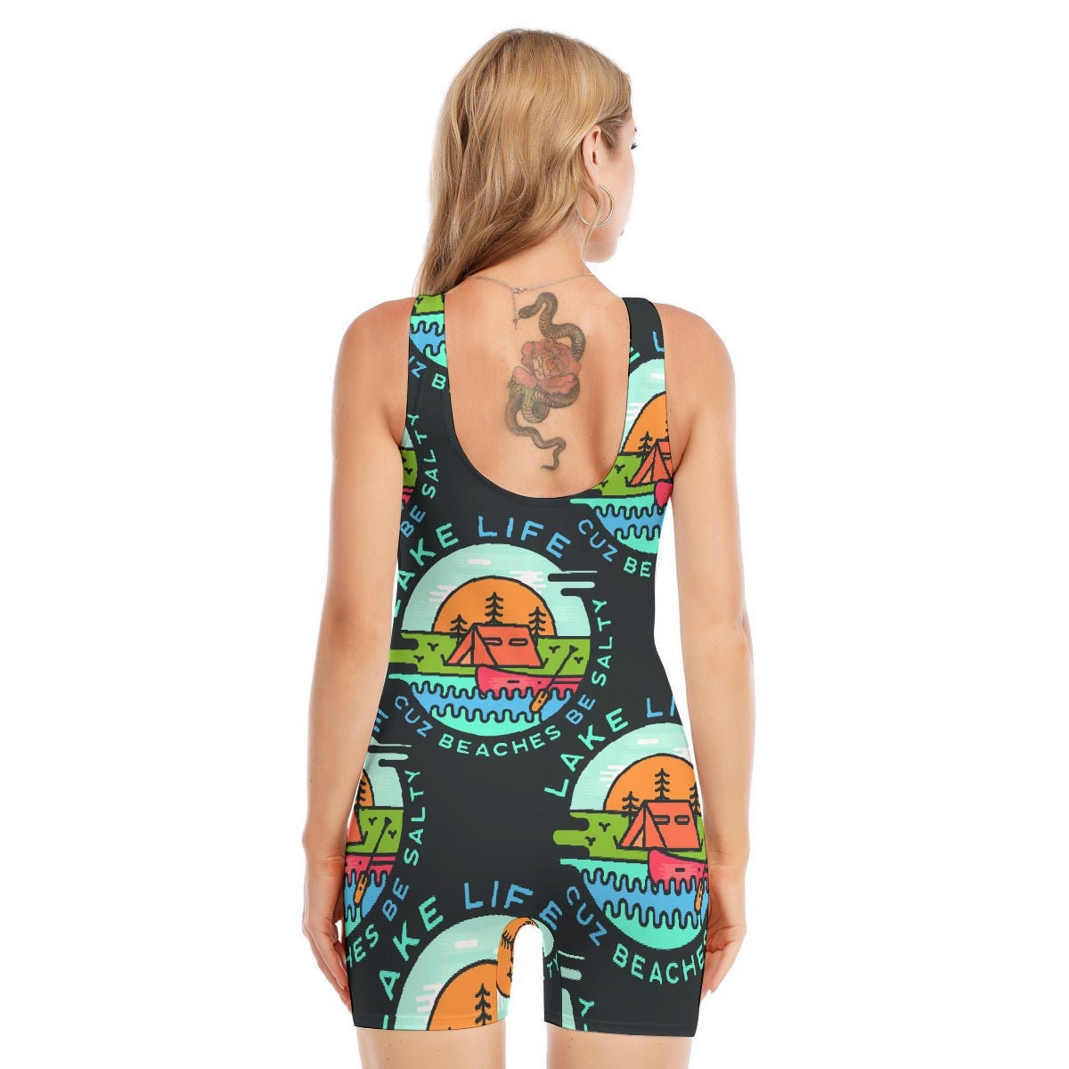 Women's Sleeveless One-piece Swimsuit Lake Life - Etsy