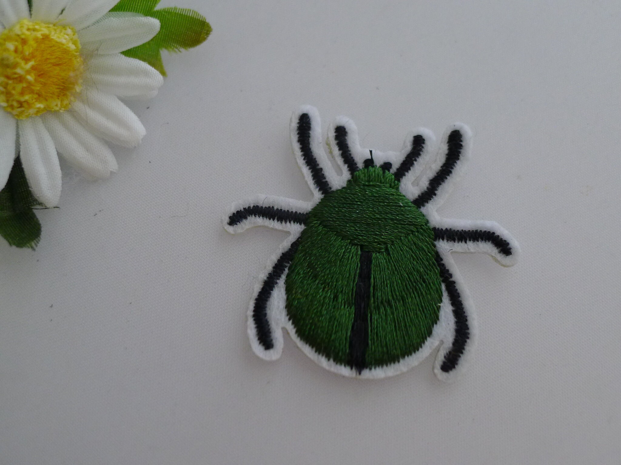 Two Iron-on Embroidered Green Bugs Badge Stickers Patch. Free - Etsy UK