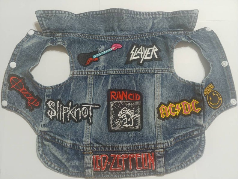 Rocker Dog Denim Vest - Etsy