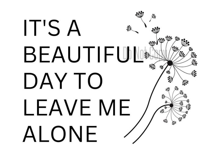 Beautiful Day to Leave Me Alone Stencil Reusable Stencils for Painting ...