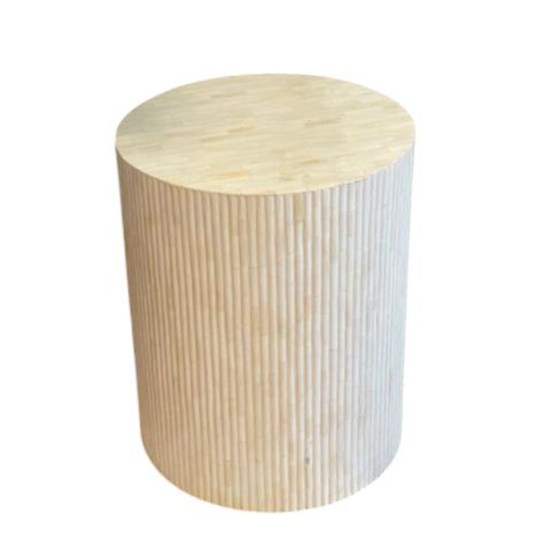 Bone Inlay Side Table – Handmade Floral Inlay End Table | Boho Accent ...