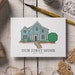 Our First Home Illustrated Portrait Print / New House Gift / Cartoon ...