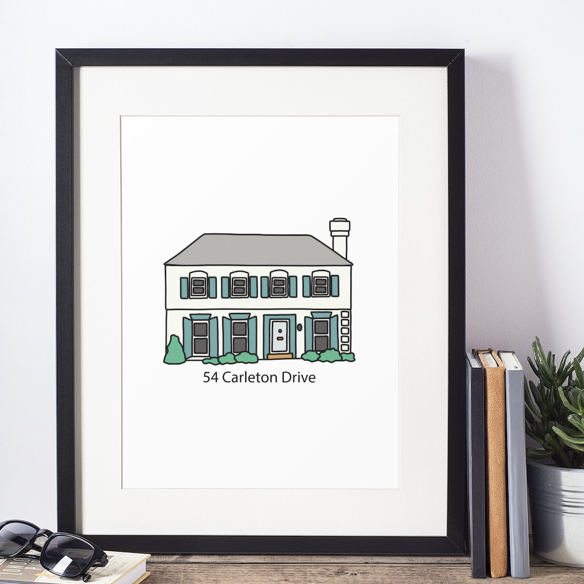 Our First Home Illustrated Portrait Print / New House Gift / Cartoon ...