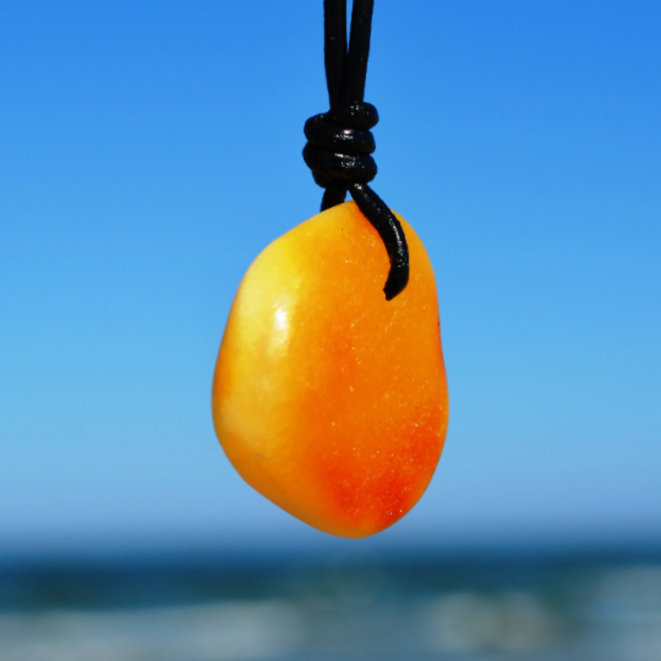 Amber Amulet, Natural Baltic Amber Stone, Protection Healing Pendant ...