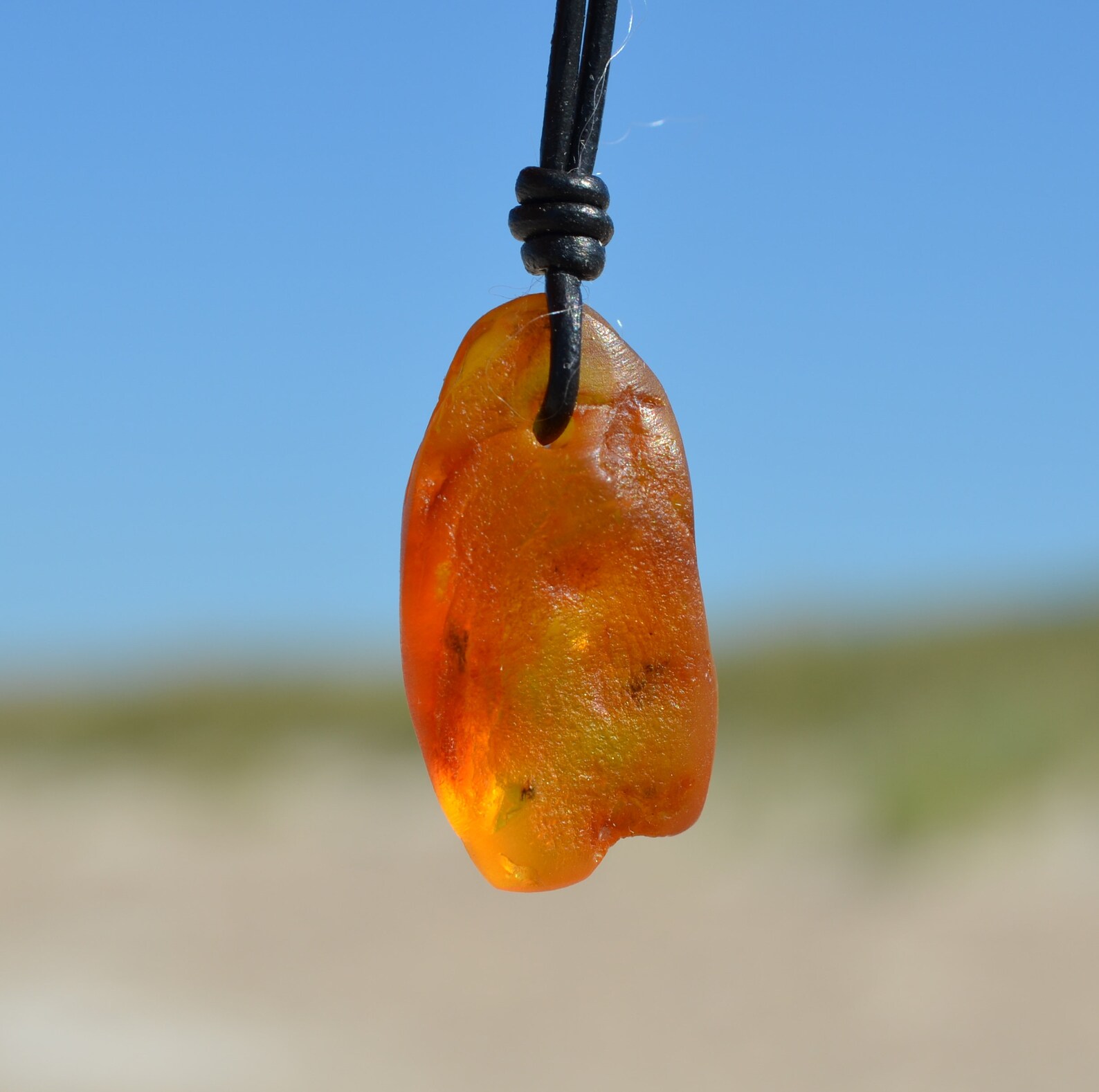 Cognac Amber Amulet Raw Baltic Amber Stone Untreated - Etsy