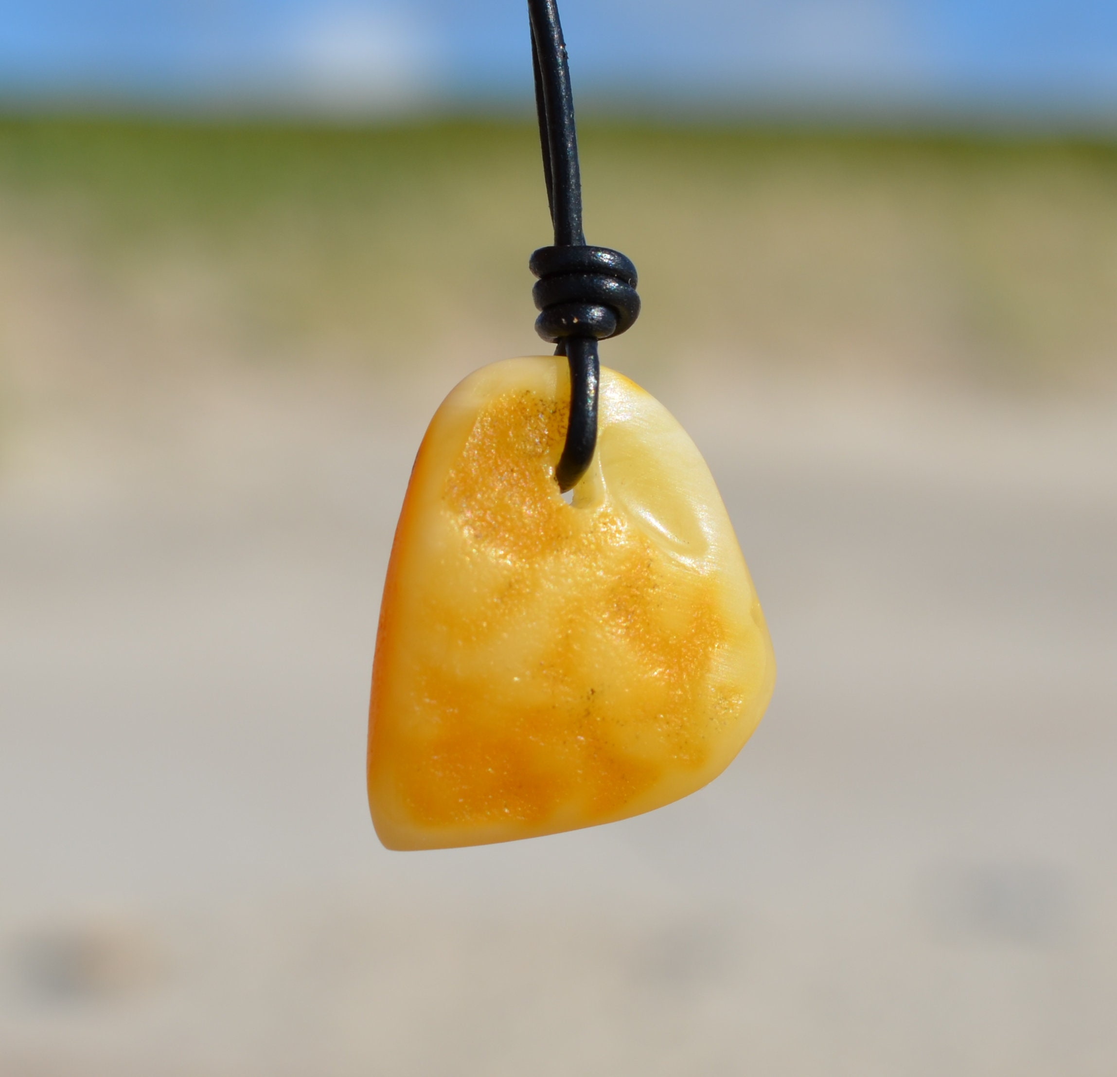 Amber Amulet, Baltic Amber Stone, Healing Energy Pendant, Gift Idea for ...