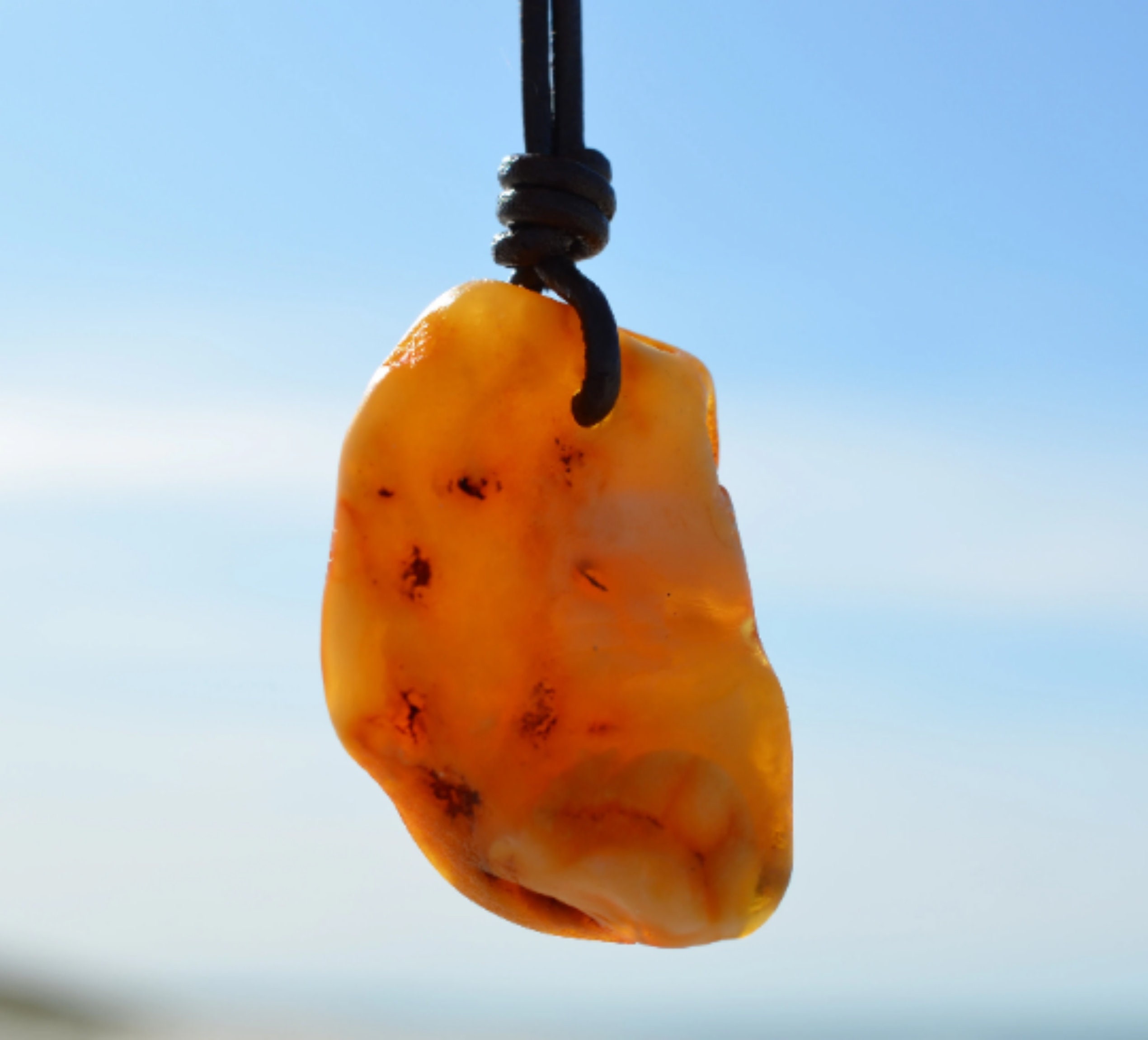 Large Raw Baltic Amber Amber Amulet Gift for Men or Women - Etsy