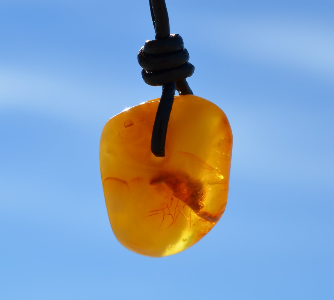 Baltic Amber Amulet Pendant/ Amber Jewelry/ Bernstein Kette /gift for ...