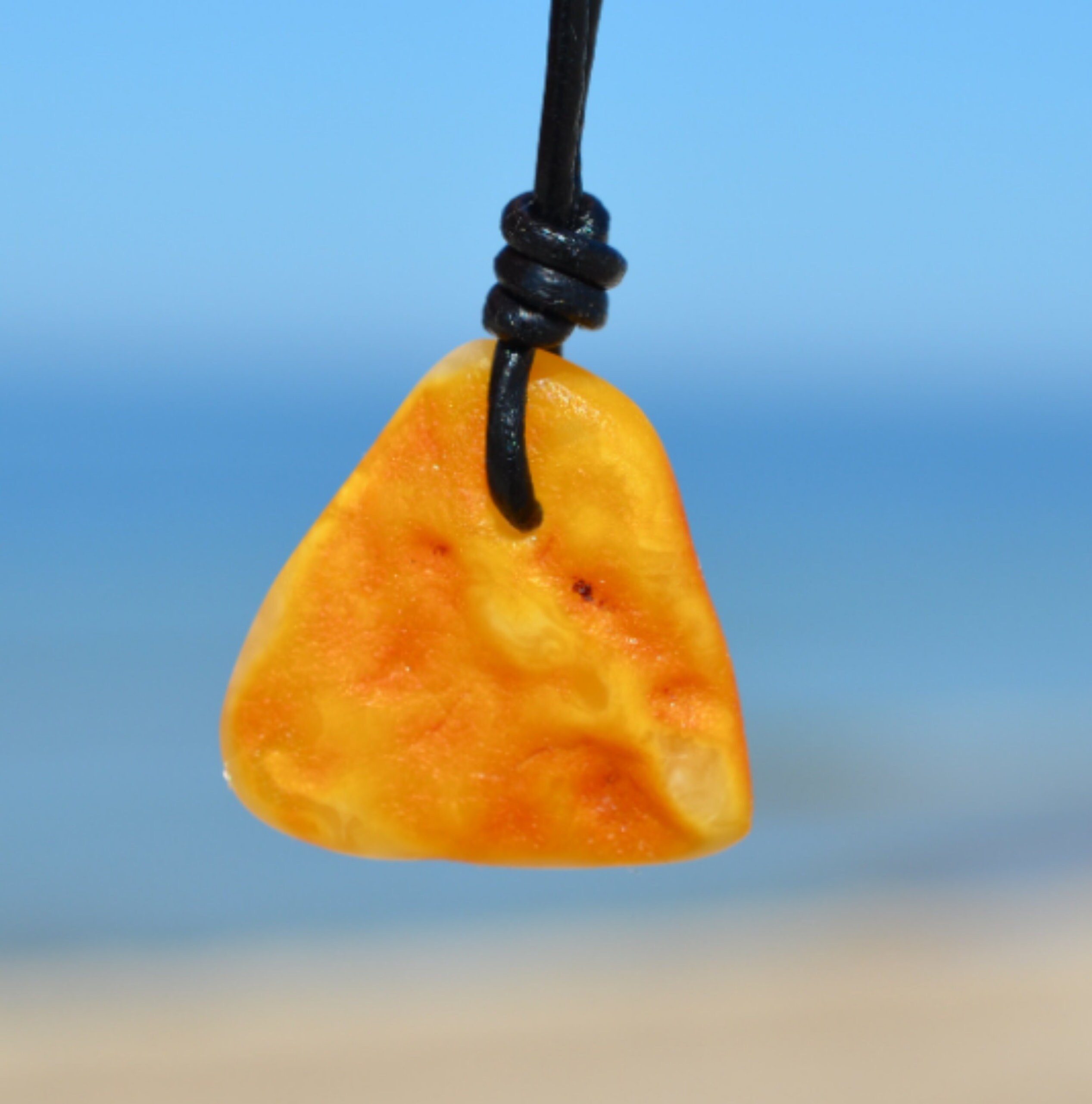 Baltic Amber Pendant/ Amber Amulet for Men/ Roh Bernstein Kette Man ...