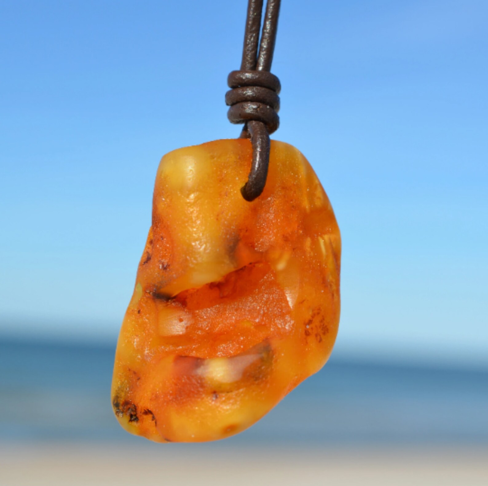 Large Raw Baltic Amber Amber Amulet Gift for Men or Women - Etsy