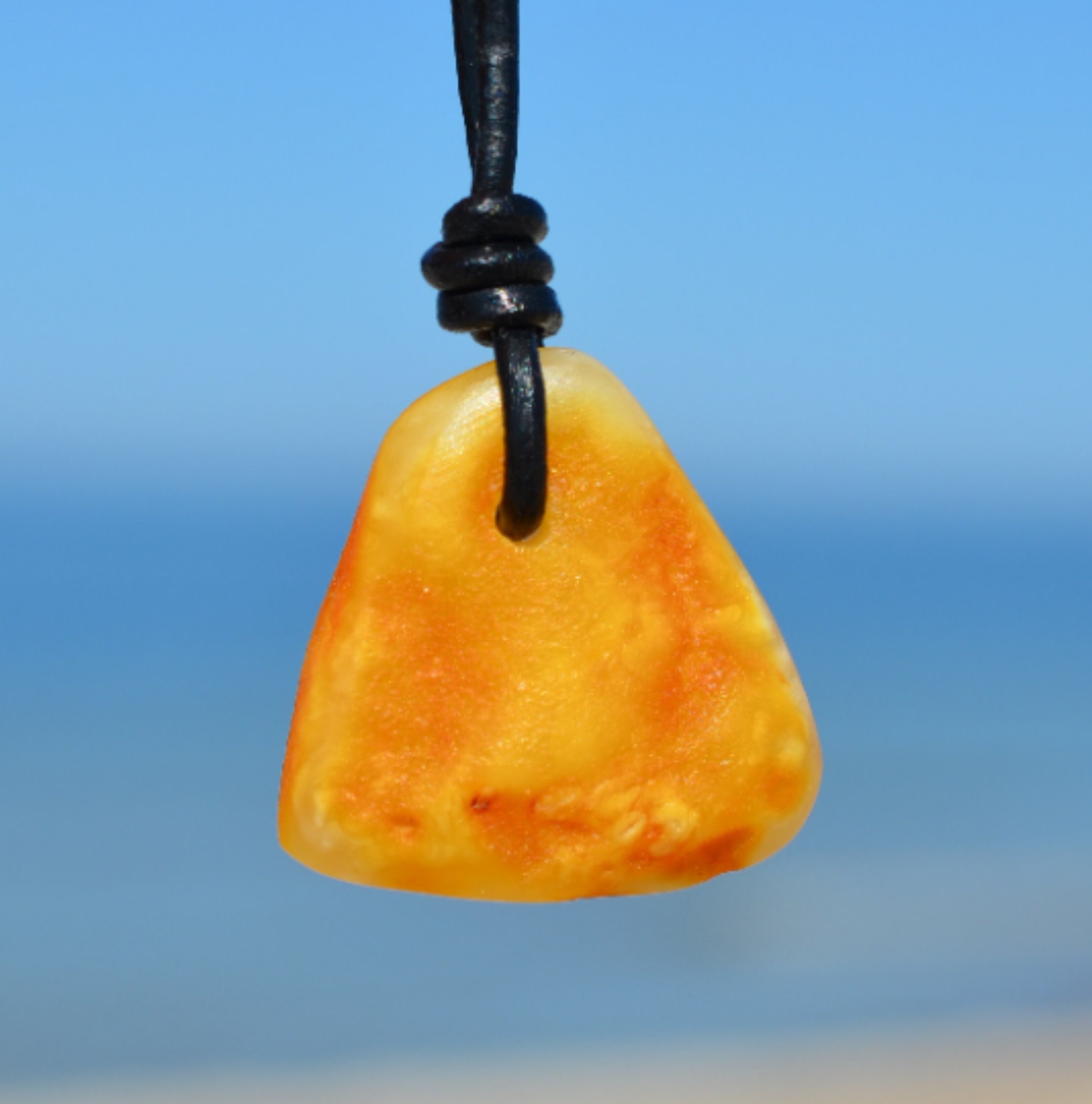 Baltic Amber Pendant/ Amber Amulet for Men/ Roh Bernstein Kette Man ...