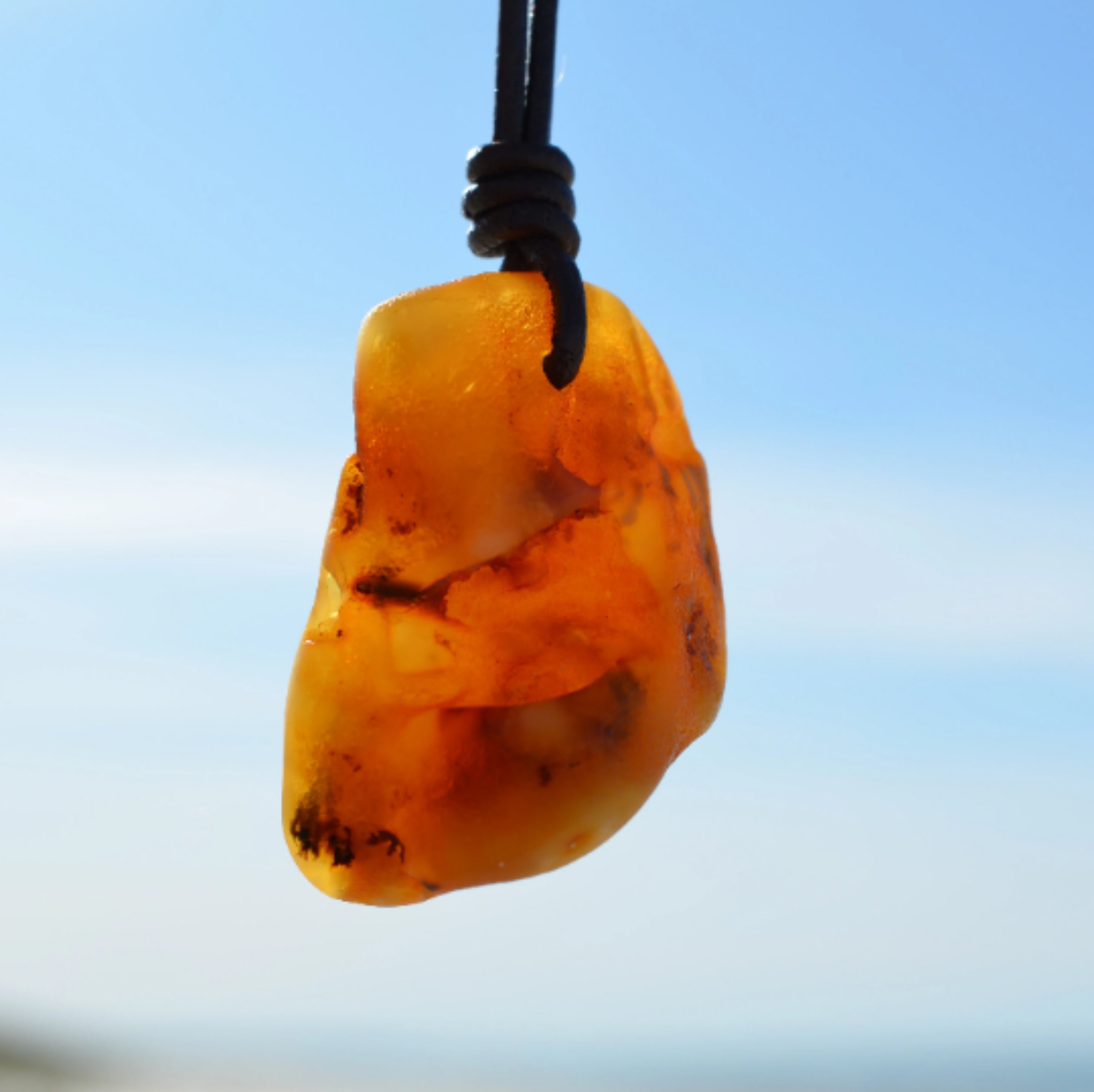 Large Raw Baltic Amber Amber Amulet Gift for Men or Women - Etsy