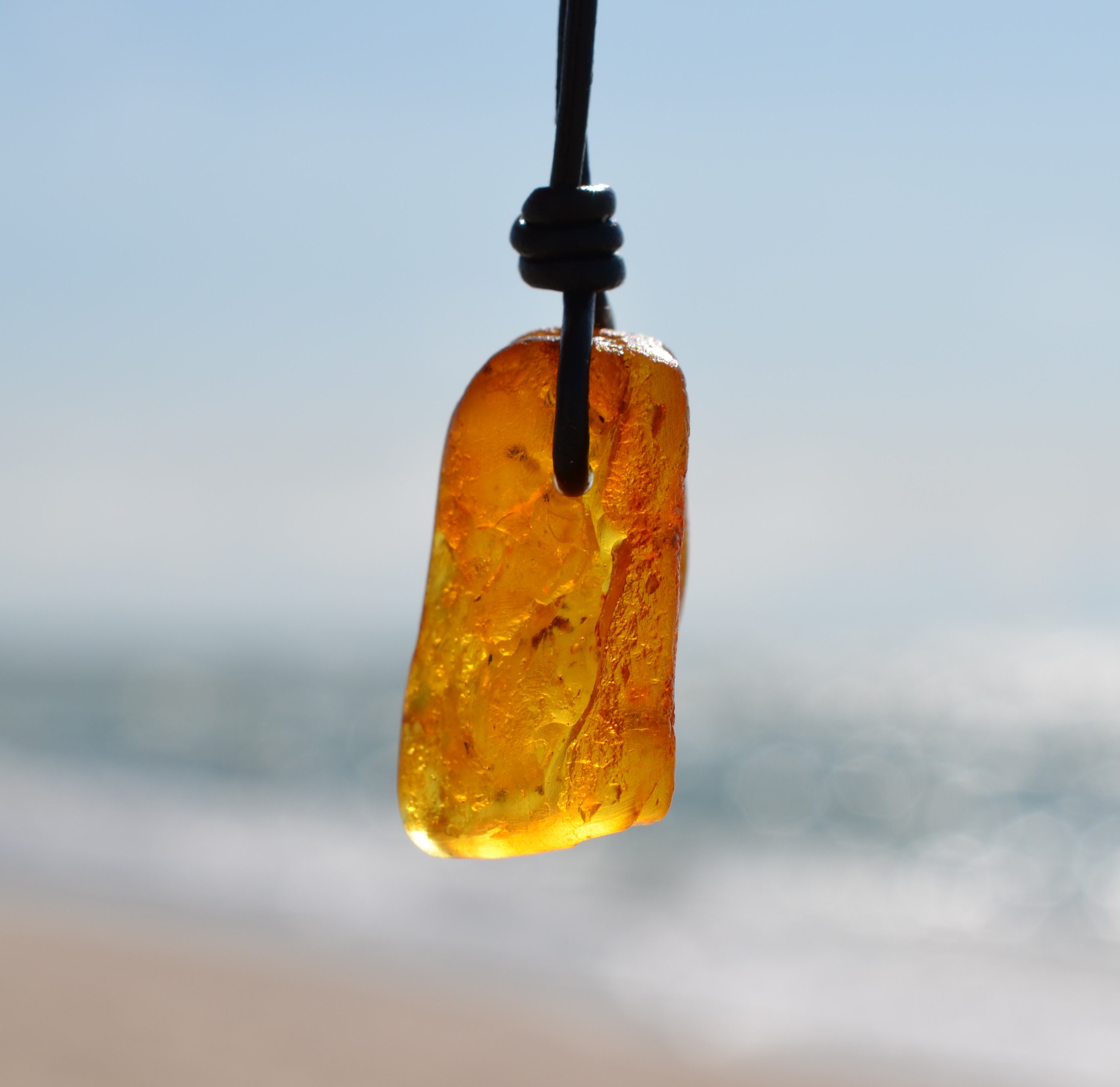 Cognac Amber Amulet Raw Baltic Amber Stone Untreated - Etsy