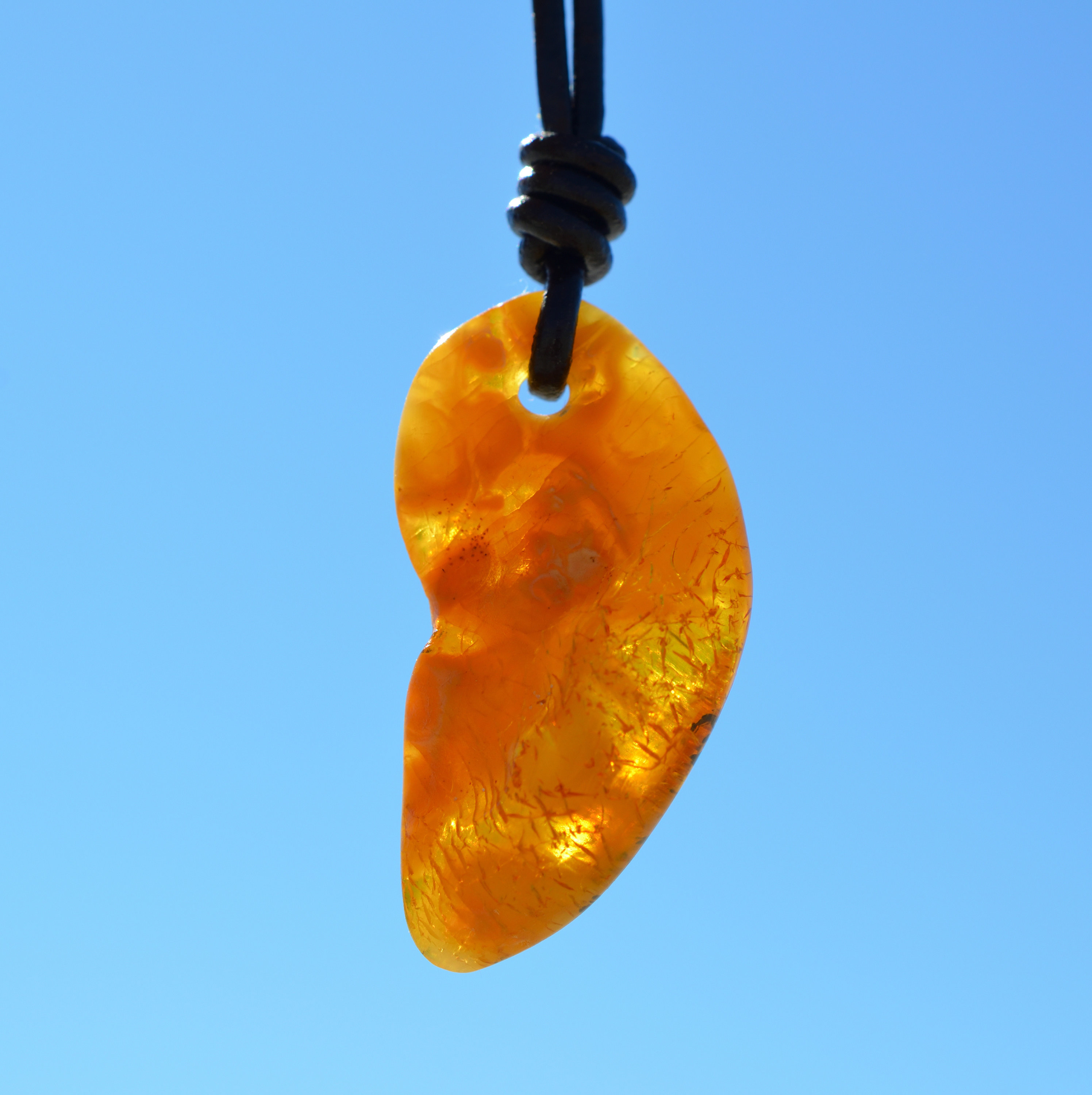 Amber Pendant Amulet/ Genuine Baltic Amber Stone/ Bernstein - Etsy