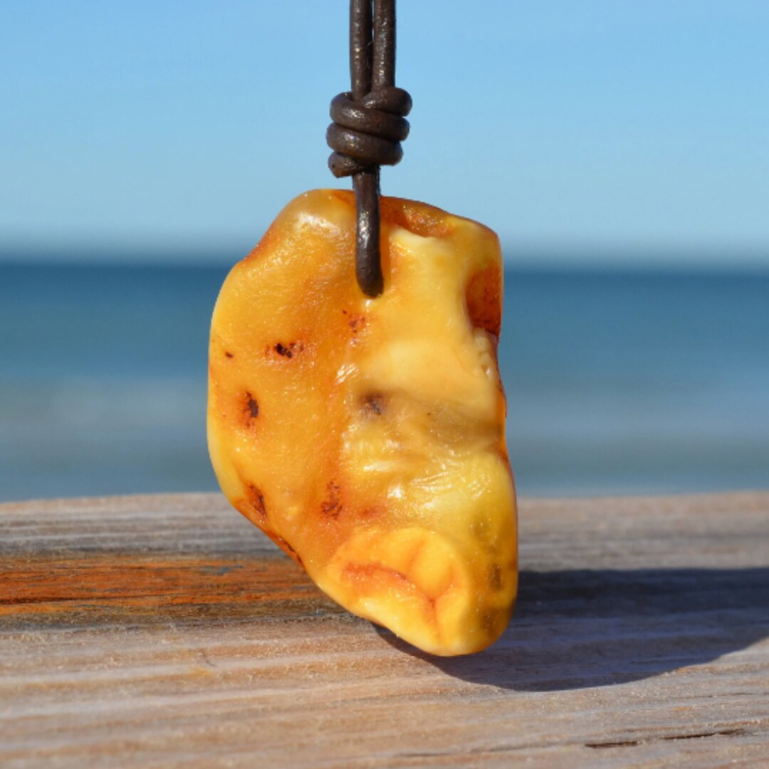 Large Raw Baltic Amber, Amber Amulet Gift for Men or Women, Roh ...