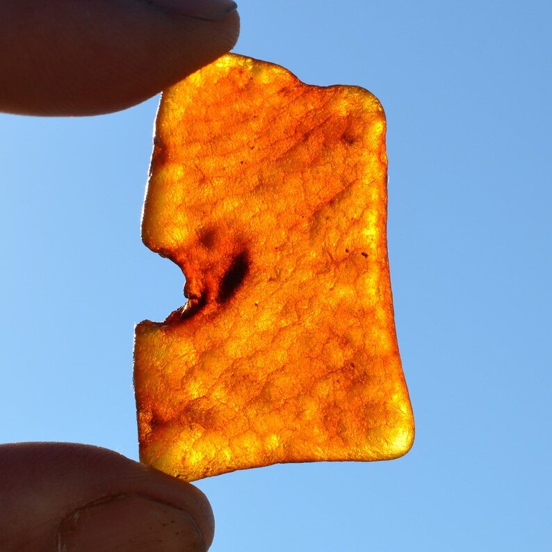 Baltic Sea Amber/ Raw Amber Nugget/ Untreated Unpolished Amber Stone/ 8 ...