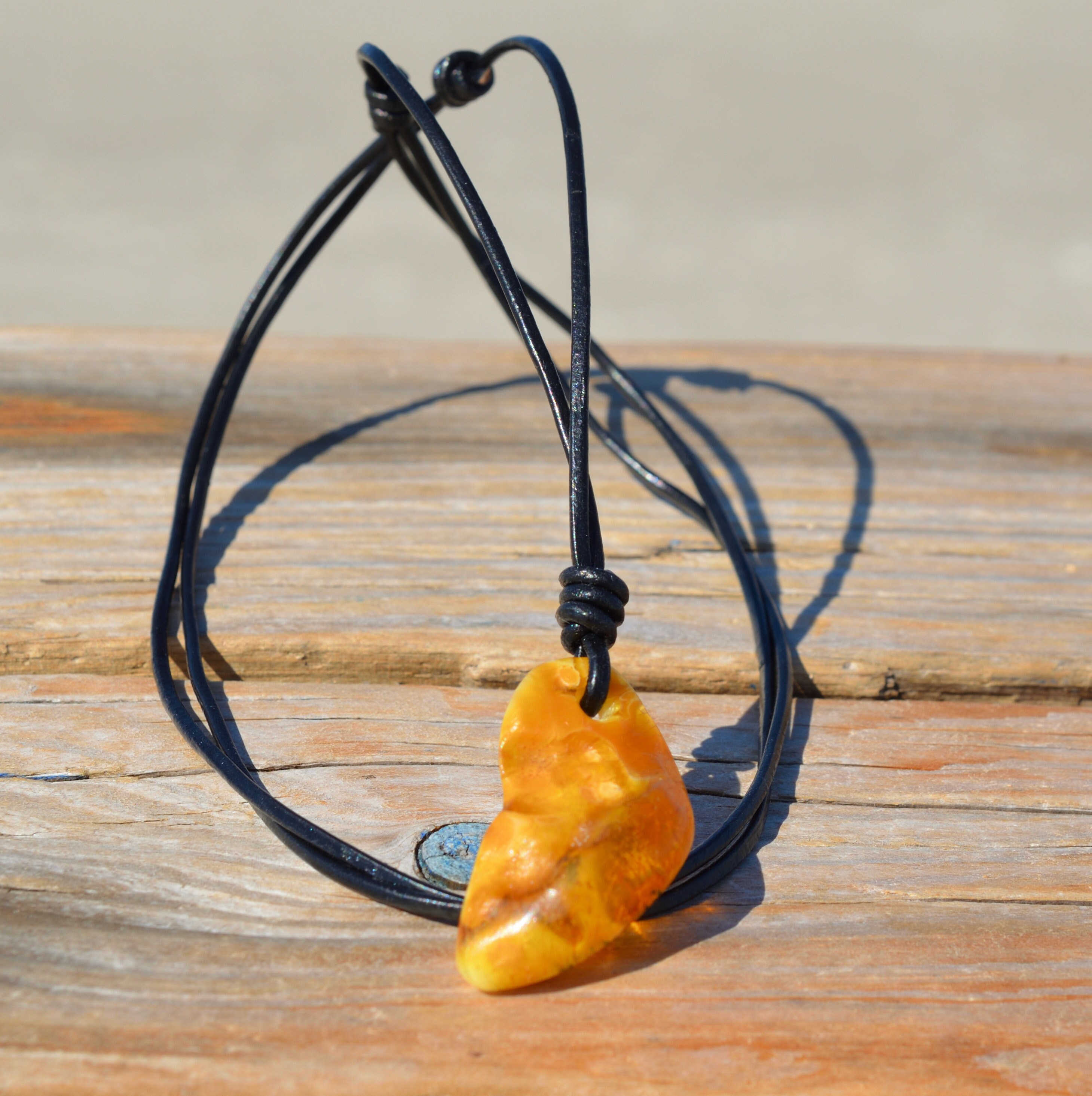 Amber Pendant Amulet/ Genuine Baltic Amber Stone/ Bernstein - Etsy