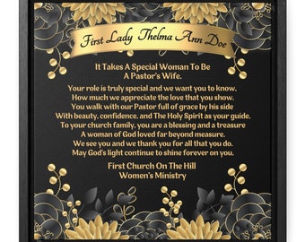 Pastor's Wife First Lady Personalized Custom Appreciation Name Poem ...
