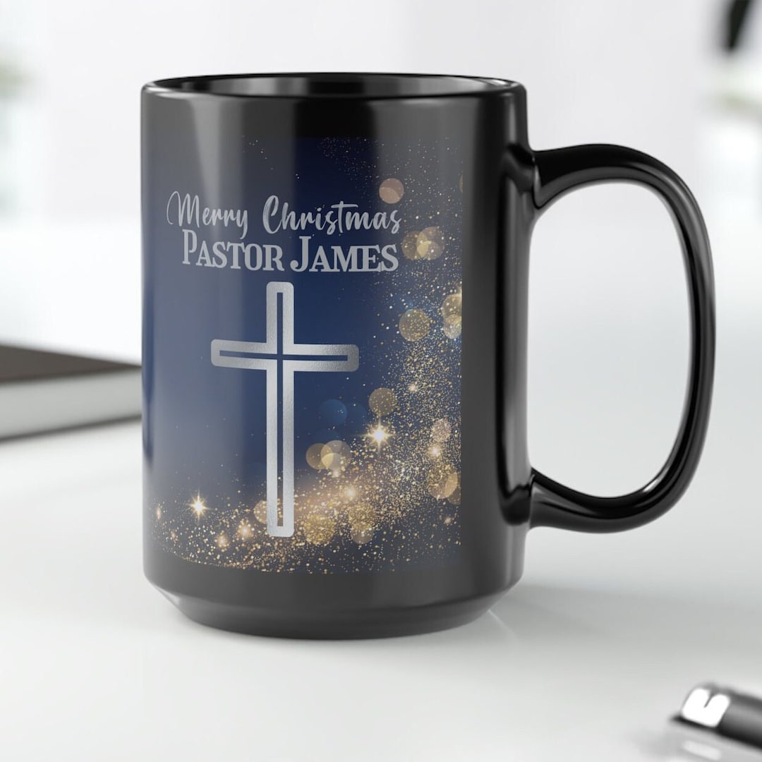 Personalized Pastor Christmas Faith Coffee Mug Christian Custom Name ...