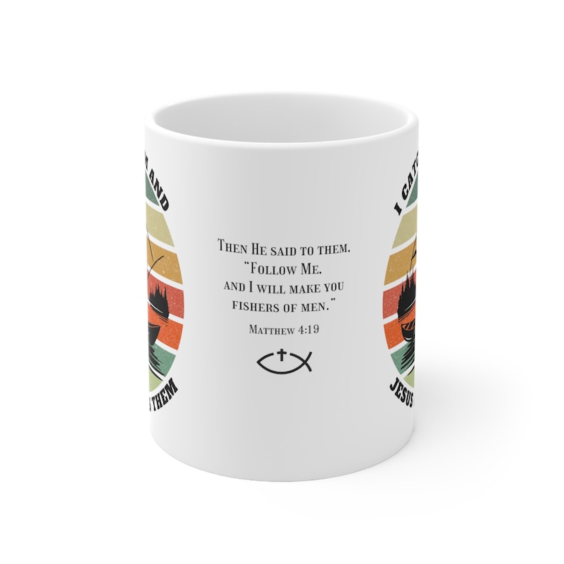 Fishers of Men Bible Verse Mug Christian Pastor Coffee Cup Followers of ...