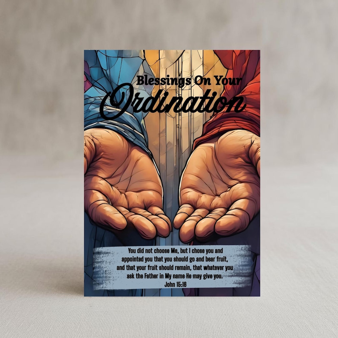 New Pastor Ordination Greeting Card – Christian Digital Download ...