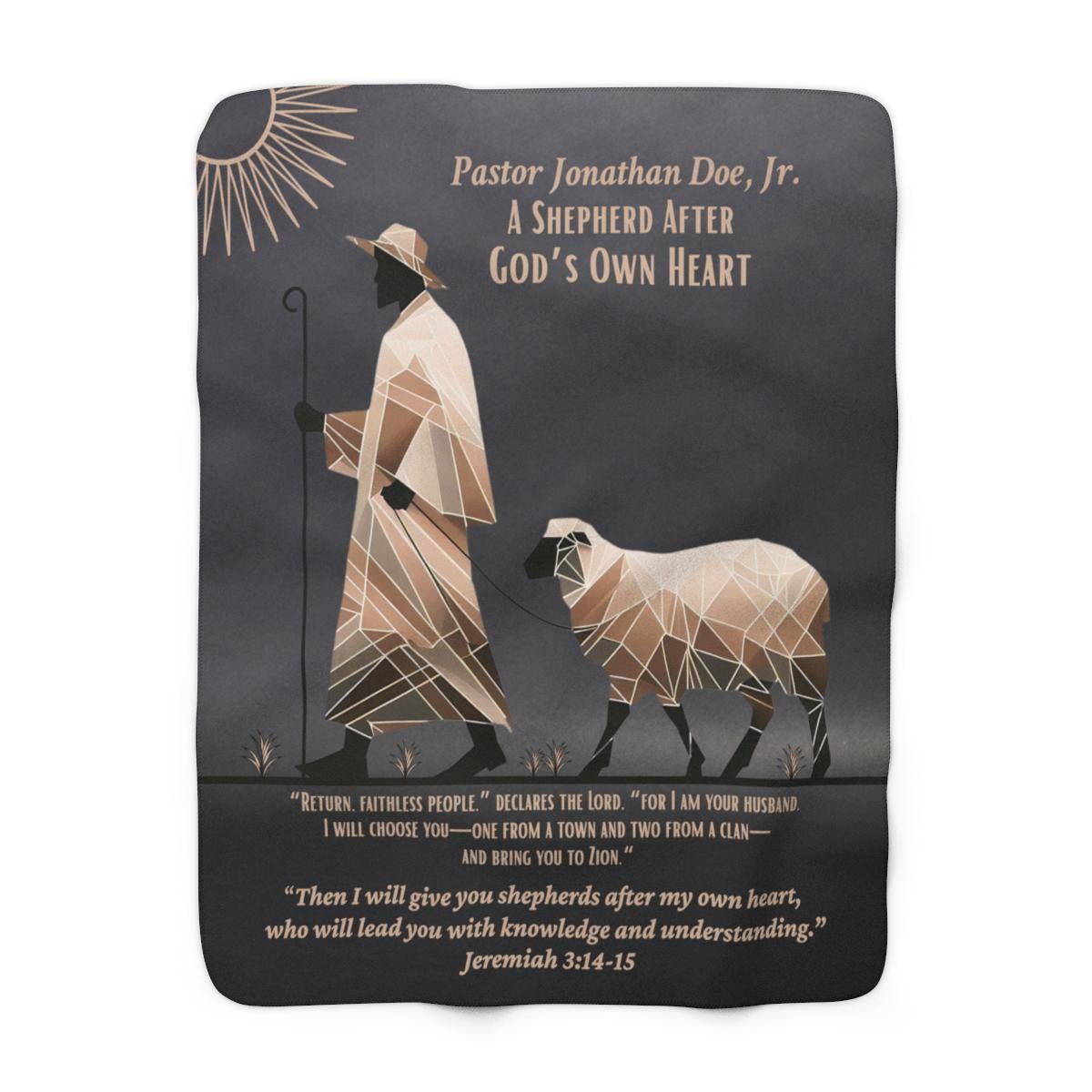 Pastor Appreciation Gift Blanket, Personalized Religious Sherpa Blanket ...