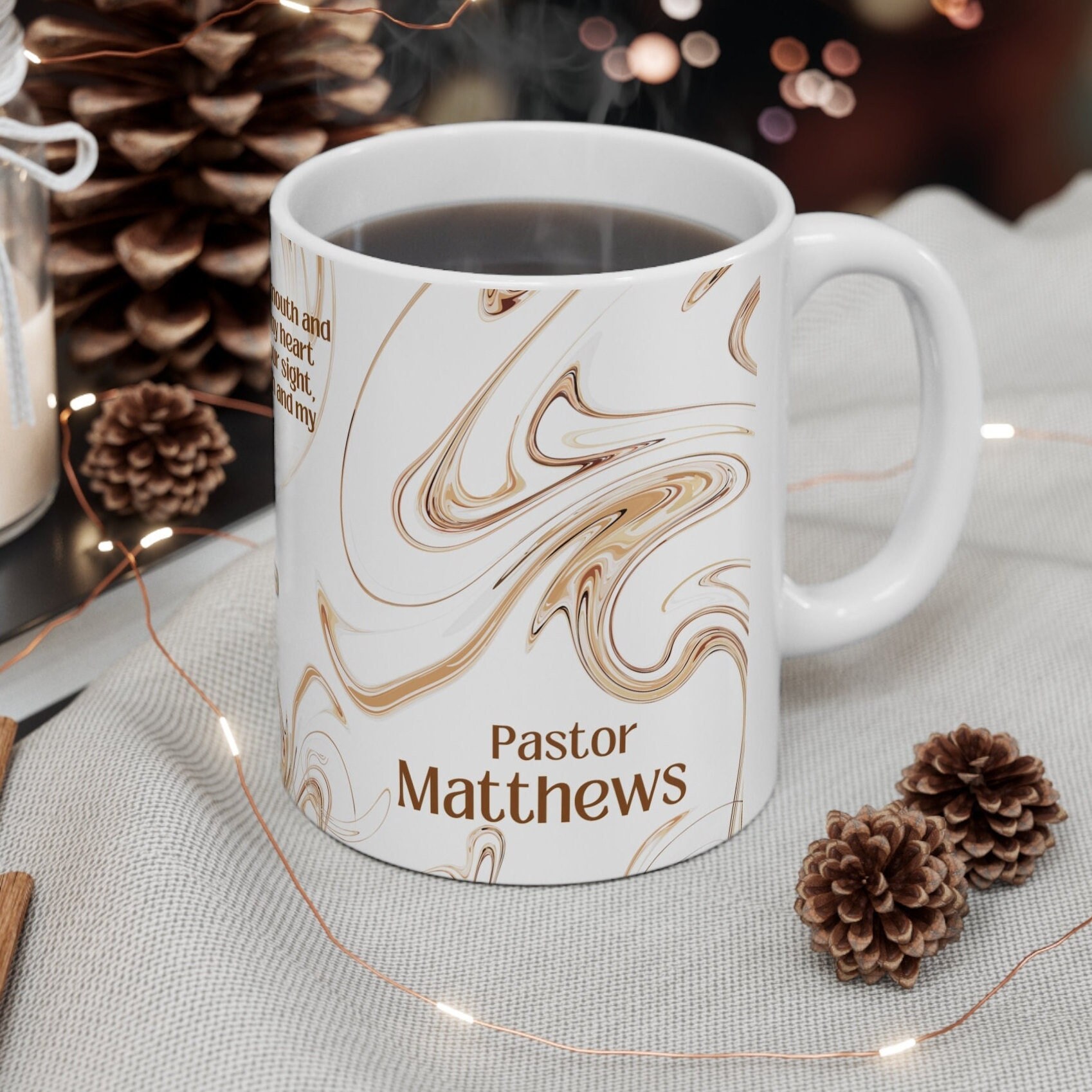 Bible Verse Personalized Pastor Mug Christian Bible Verse Coffee Cup ...