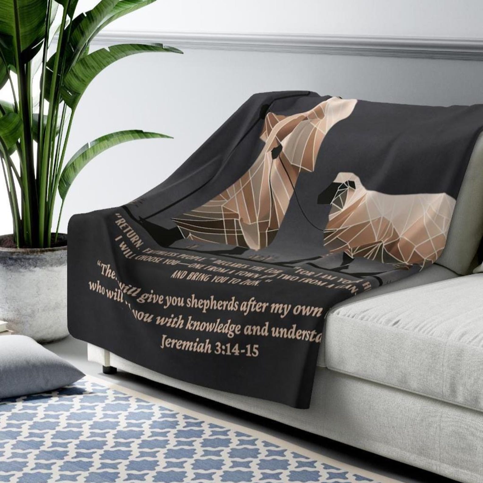 Pastor Appreciation Gift Blanket, Personalized Religious Sherpa Blanket ...