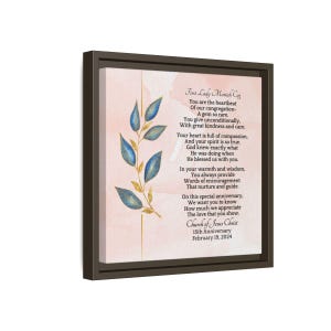 Pastor's Wife Gift | Church Anniversary Framed Canvas Wall Art With ...