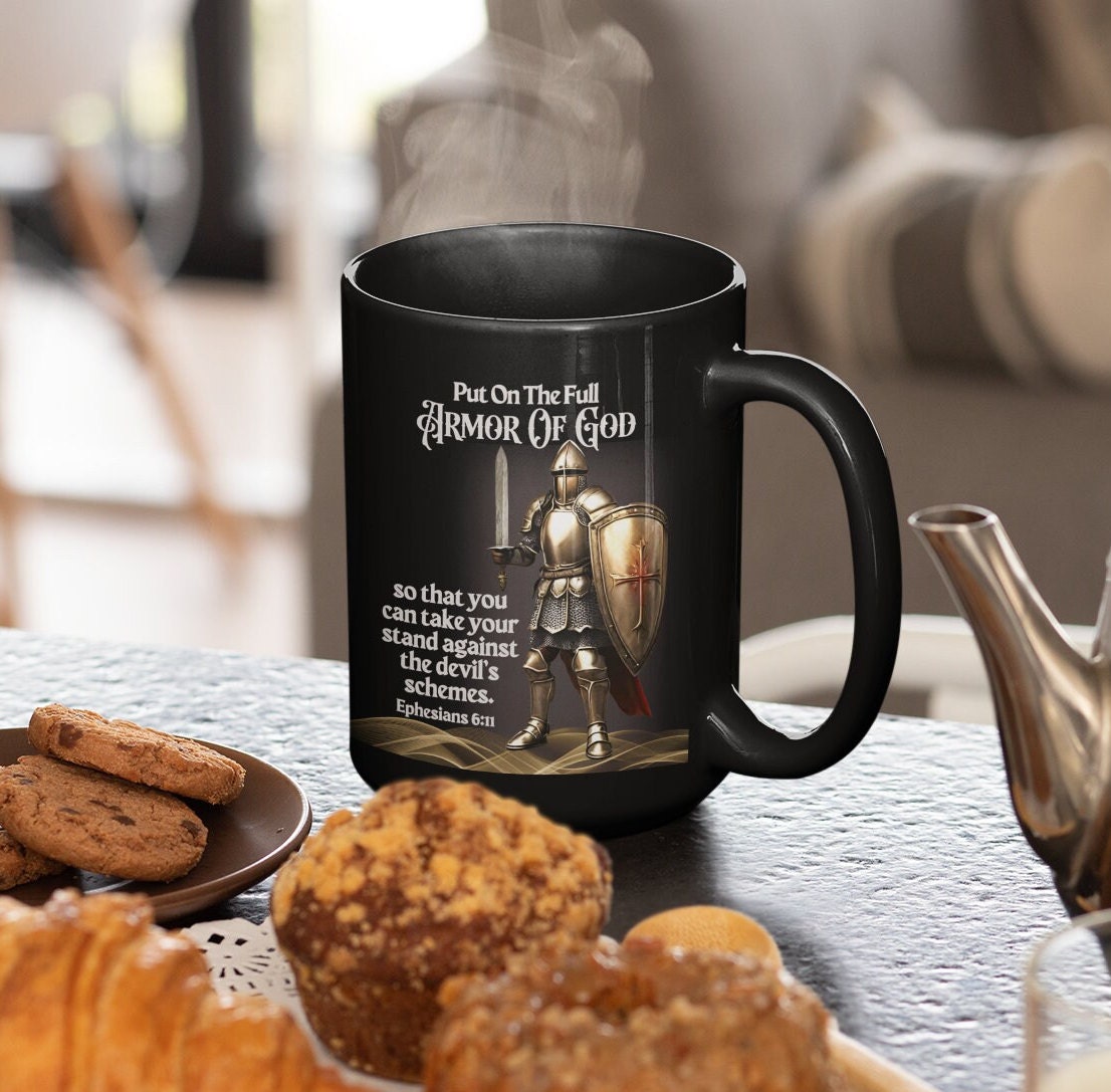 Full Armor of God Coffee Mug Bible Verse Ephesians 6:11 Christian Faith ...