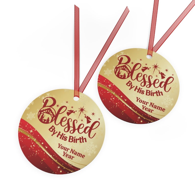 Nativity Scene Blessed Metal Christian Christmas Personalized - Etsy