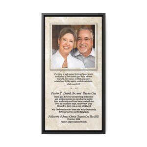 Pastor and Wife Appreciation With Photo Thank You From Church ...