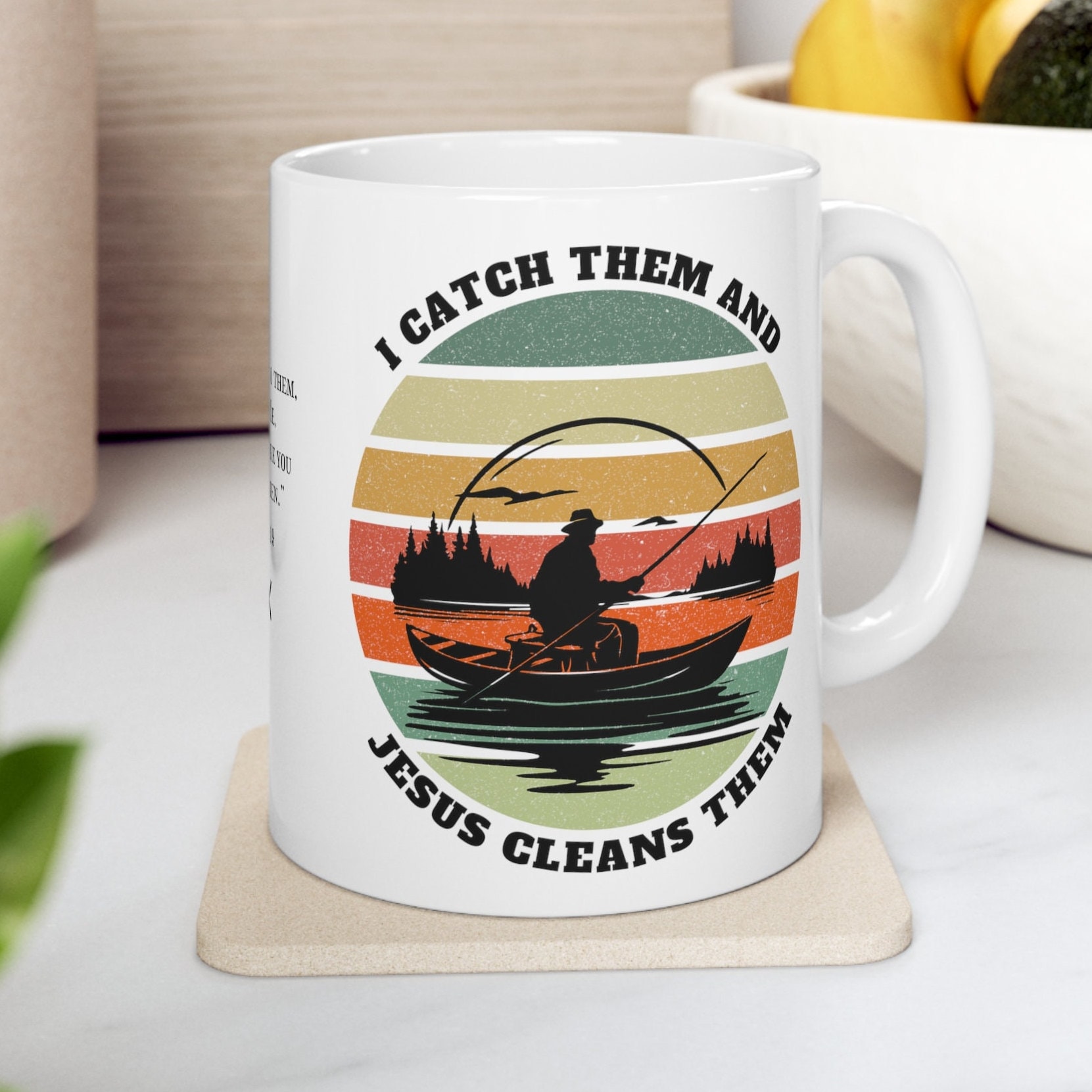 Fishers of Men Bible Verse Mug Christian Pastor Coffee Cup Followers of ...