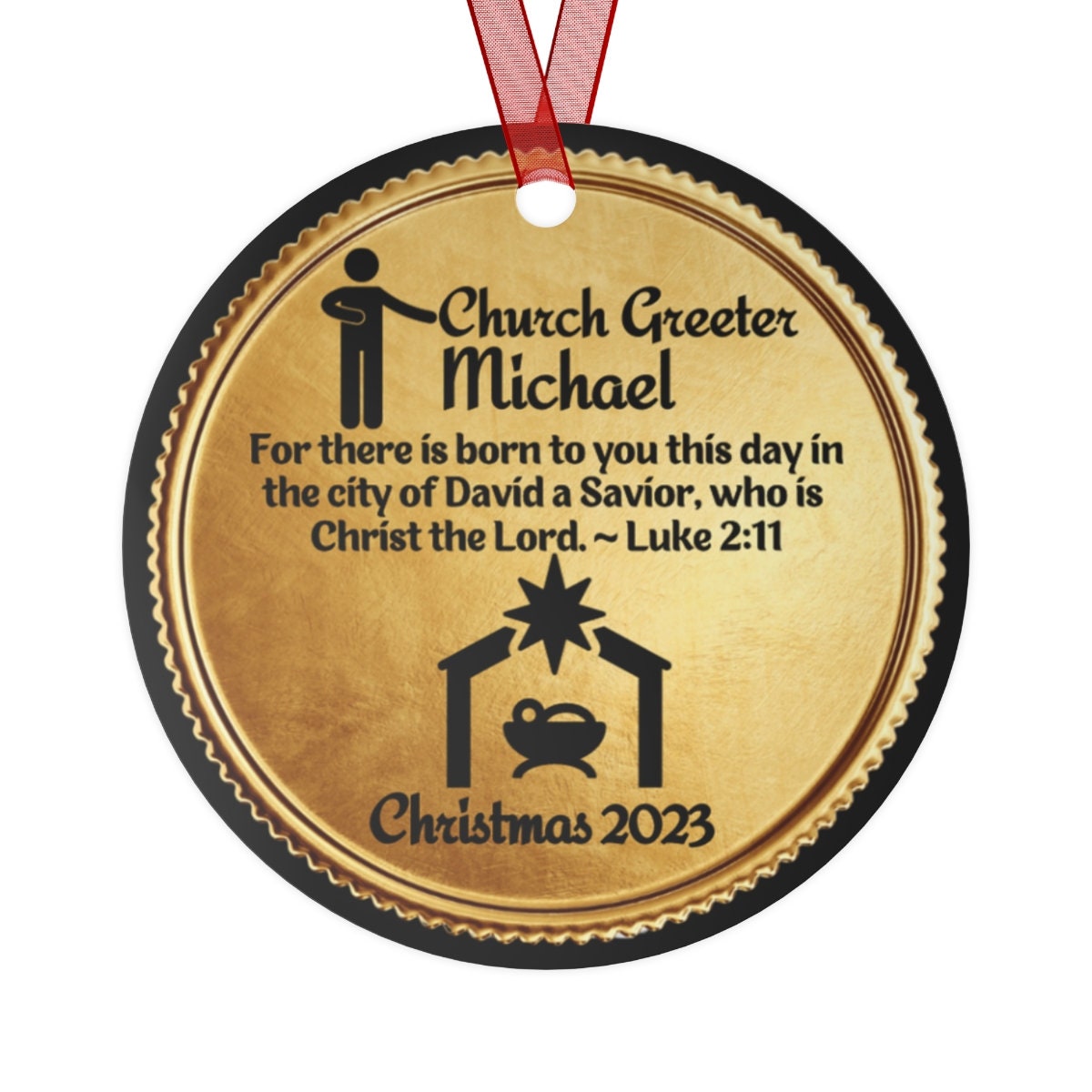 Church Usher Greeter Personalized Metal Christian Christmas - Etsy