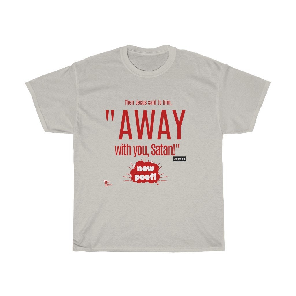 Red Letters Jesus Said Away With You Satan Bible Verse | Etsy