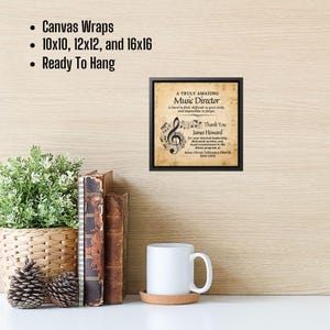 Amazing Music Director Appreciation Thank You Gift, Personalized Canvas ...