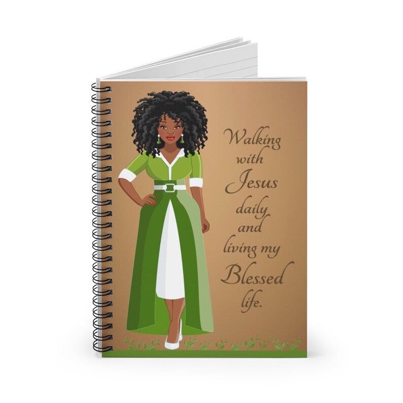 African American Woman Spiral Notebook Living My Blessed Life - Etsy