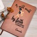 Personalized Walk by Faith Vegan Leather Journal for Women, Christian ...