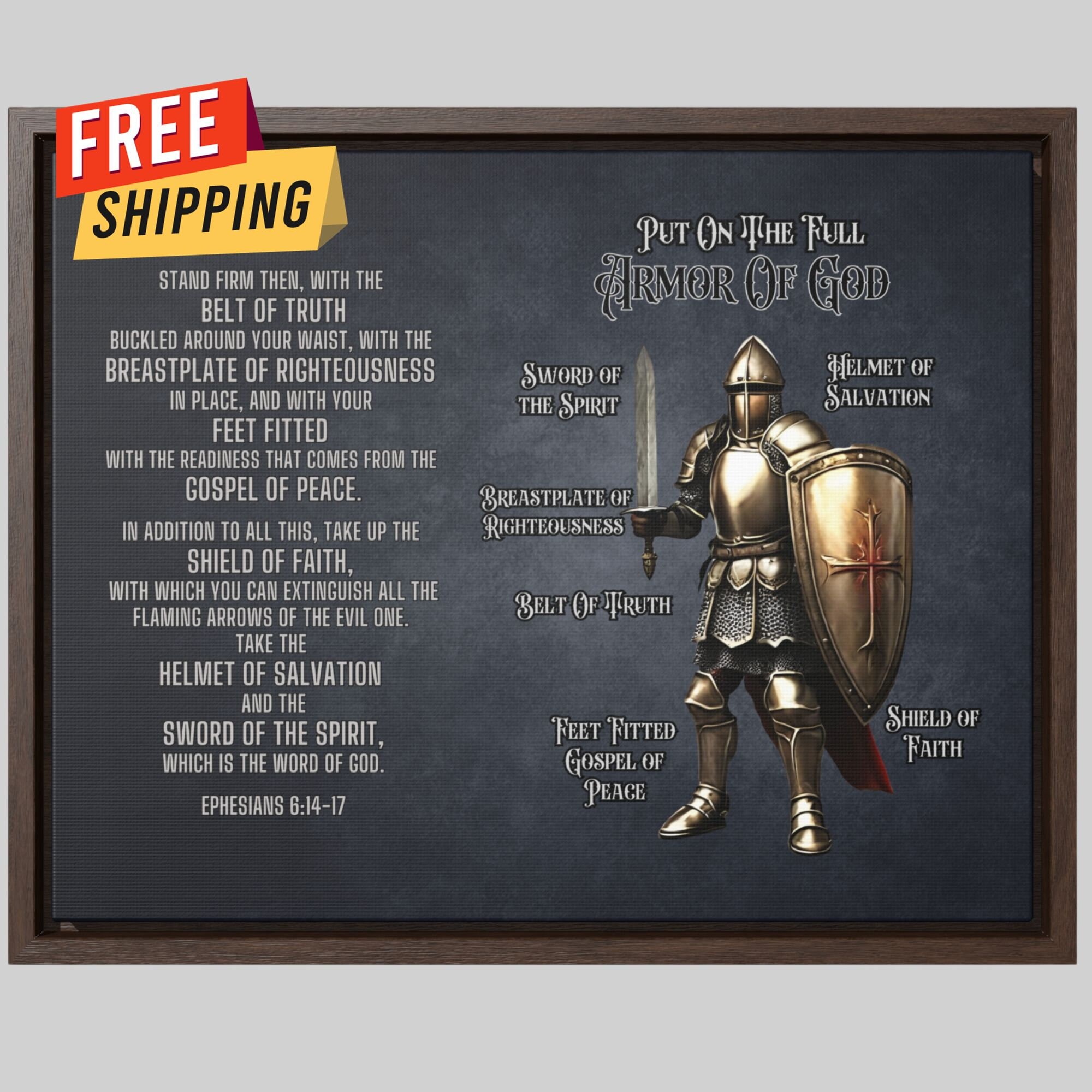 Armor of God Gallery Canvas Wrap Frame Bible Verse Ephesians - Etsy