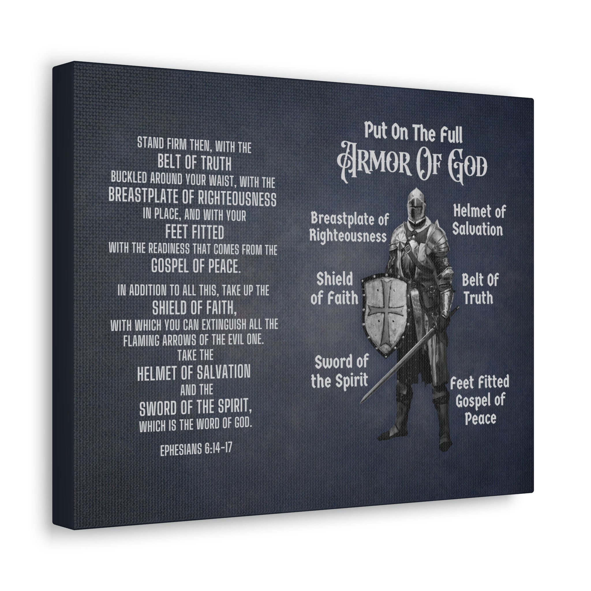 Bible Verse Full Armor of God Canvas Gallery Wrap Wall Hanging - Etsy