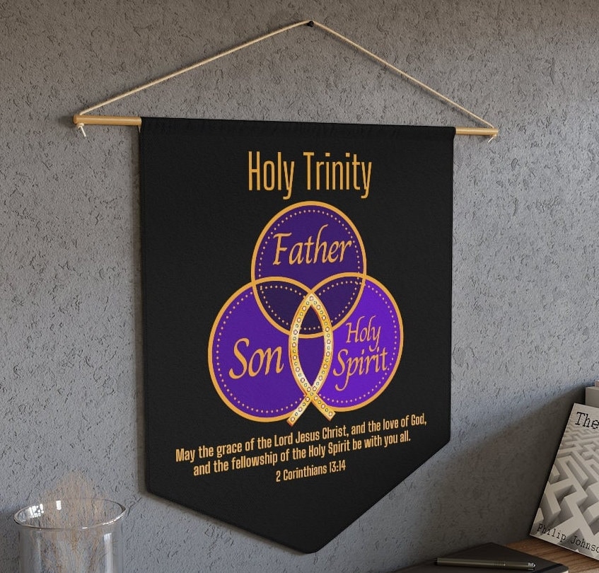Holy Trinity With Ichthys Christian Faith Decorative Pennant - Etsy