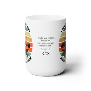 Fishers of Men Bible Verse Mug Christian Pastor Coffee Cup Followers of ...