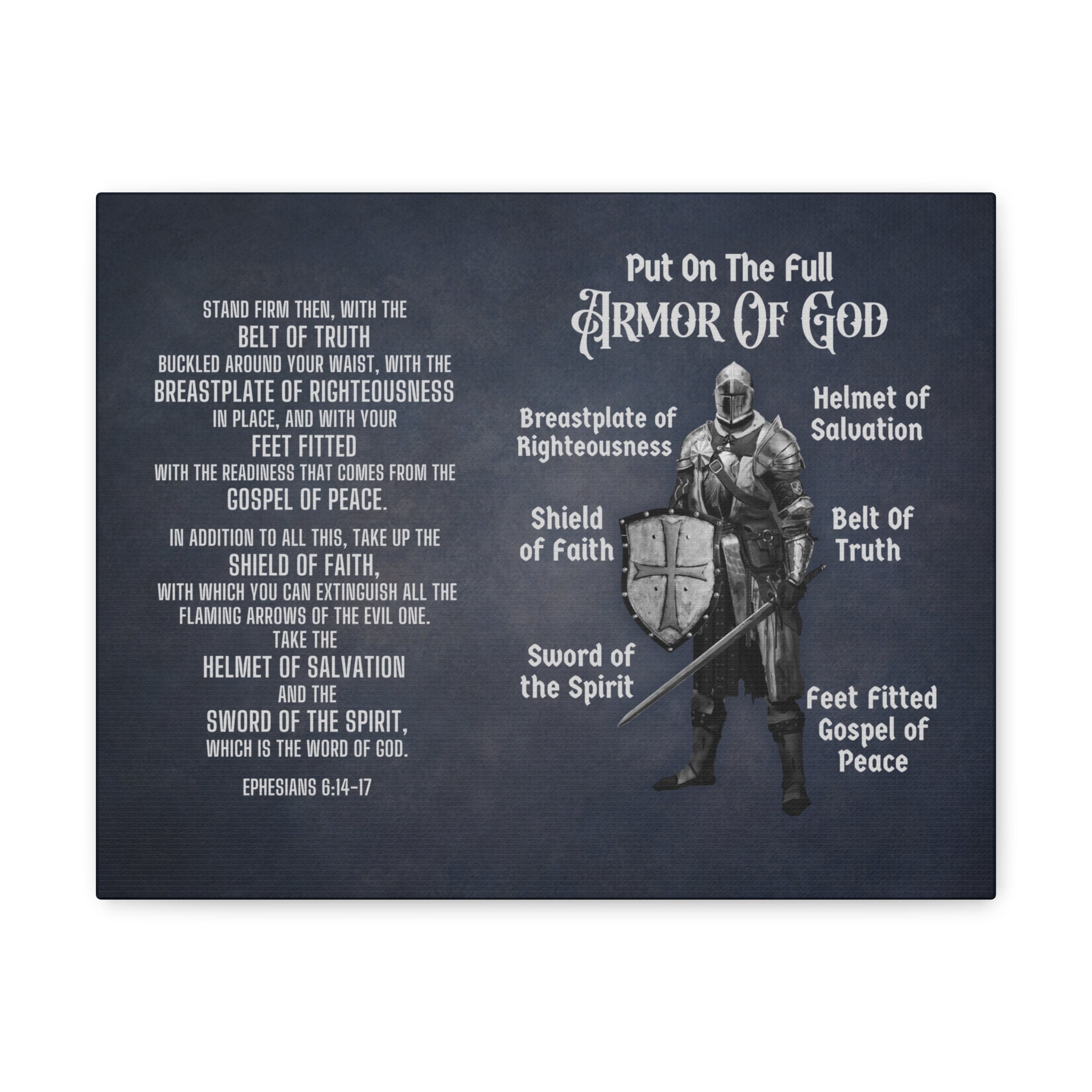 Bible Verse Full Armor of God Canvas Gallery Wrap Wall Hanging - Etsy