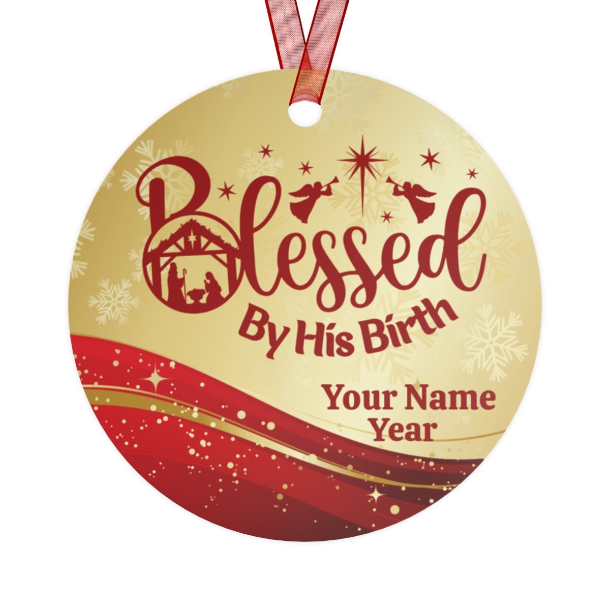 Nativity Scene Blessed Metal Christian Christmas Personalized - Etsy