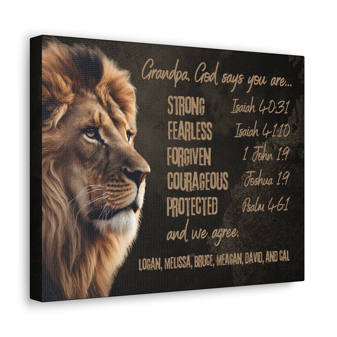 Personalized Grandpa Gift, God Says You Are Bible Verse Affirmations ...
