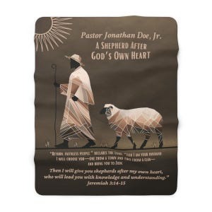 Pastor Appreciation Gift Blanket, Personalized Religious Sherpa Blanket ...