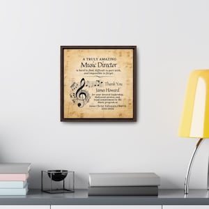 Amazing Music Director Appreciation Thank You Gift, Personalized Canvas ...