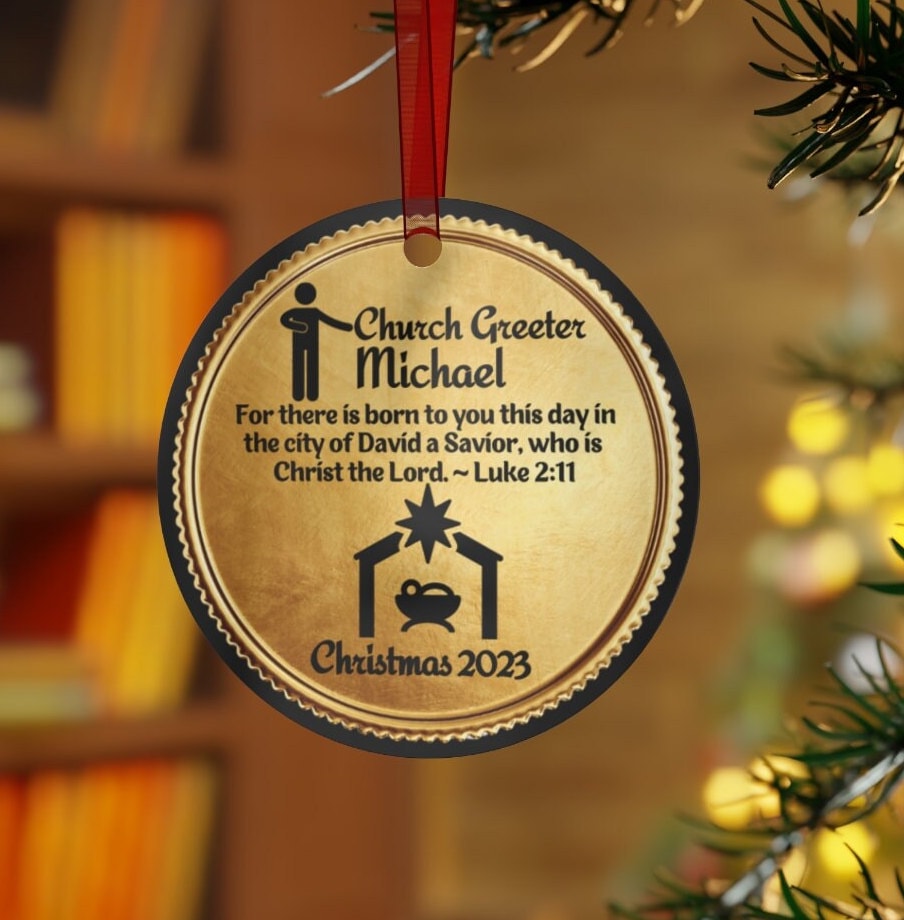 Church Usher Greeter Personalized Metal Christian Christmas - Etsy